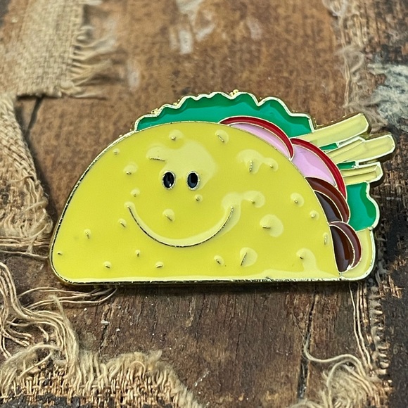 None | Jewelry | Enamel Taco Pin | Poshmark